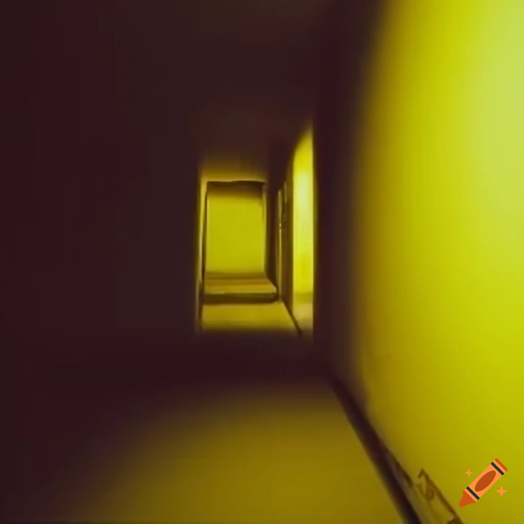 Low resolution, lo-fi vhs aesthetic in yellow tones on Craiyon