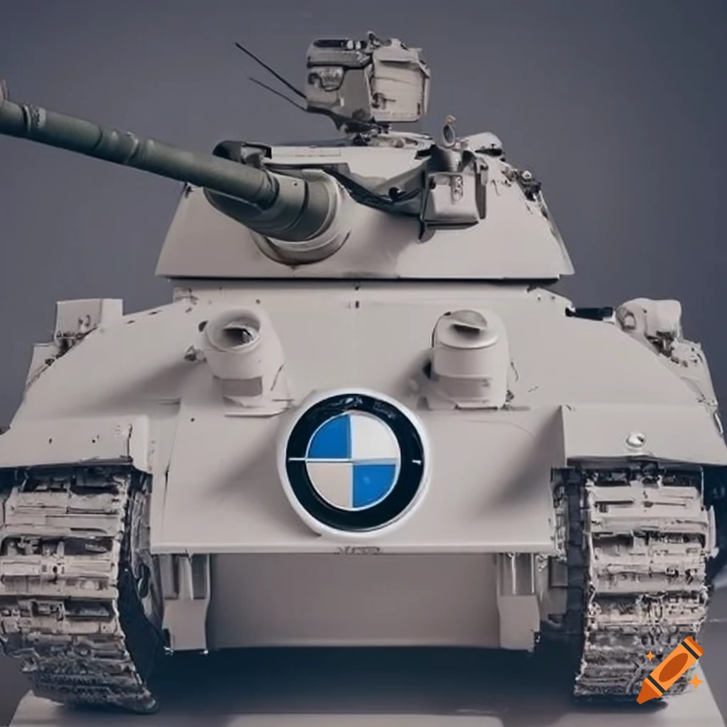 White military tank with bmw logo on Craiyon