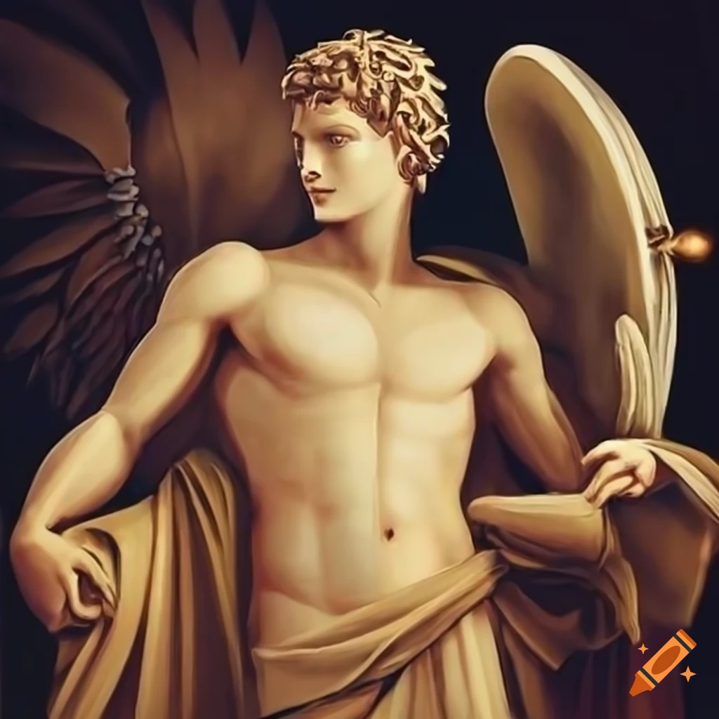 Statue of hermes messenger of the gods on Craiyon