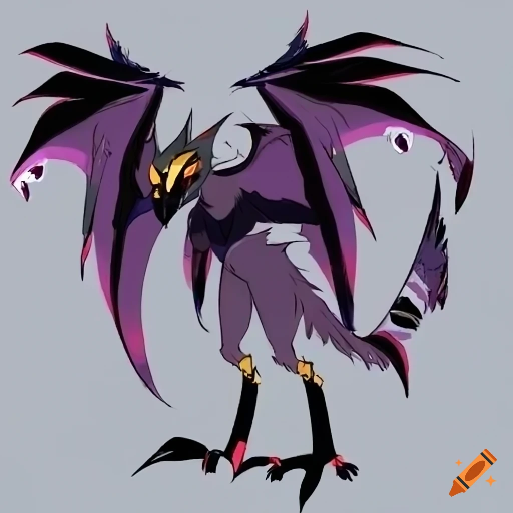 Character design similar to Stolas from Helluva Boss, featuring a barn ...