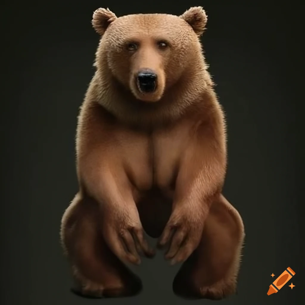 Bear with frog legs on Craiyon