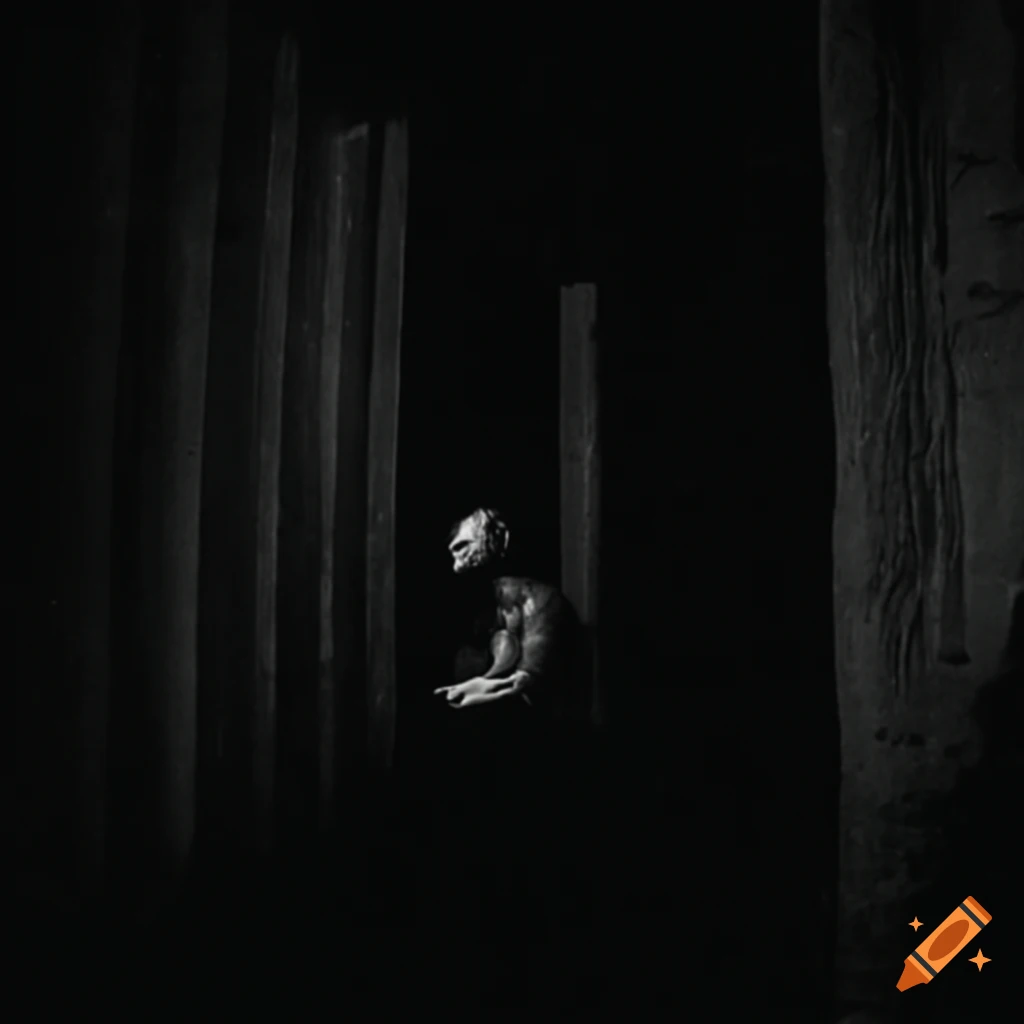 Monster in iceland with basalt columns in a surreal setting on Craiyon