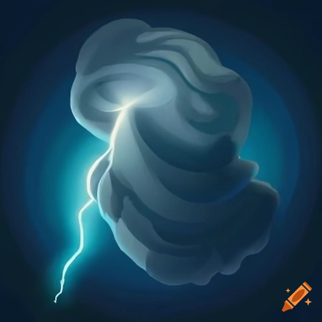 Stylized storm illustration on Craiyon