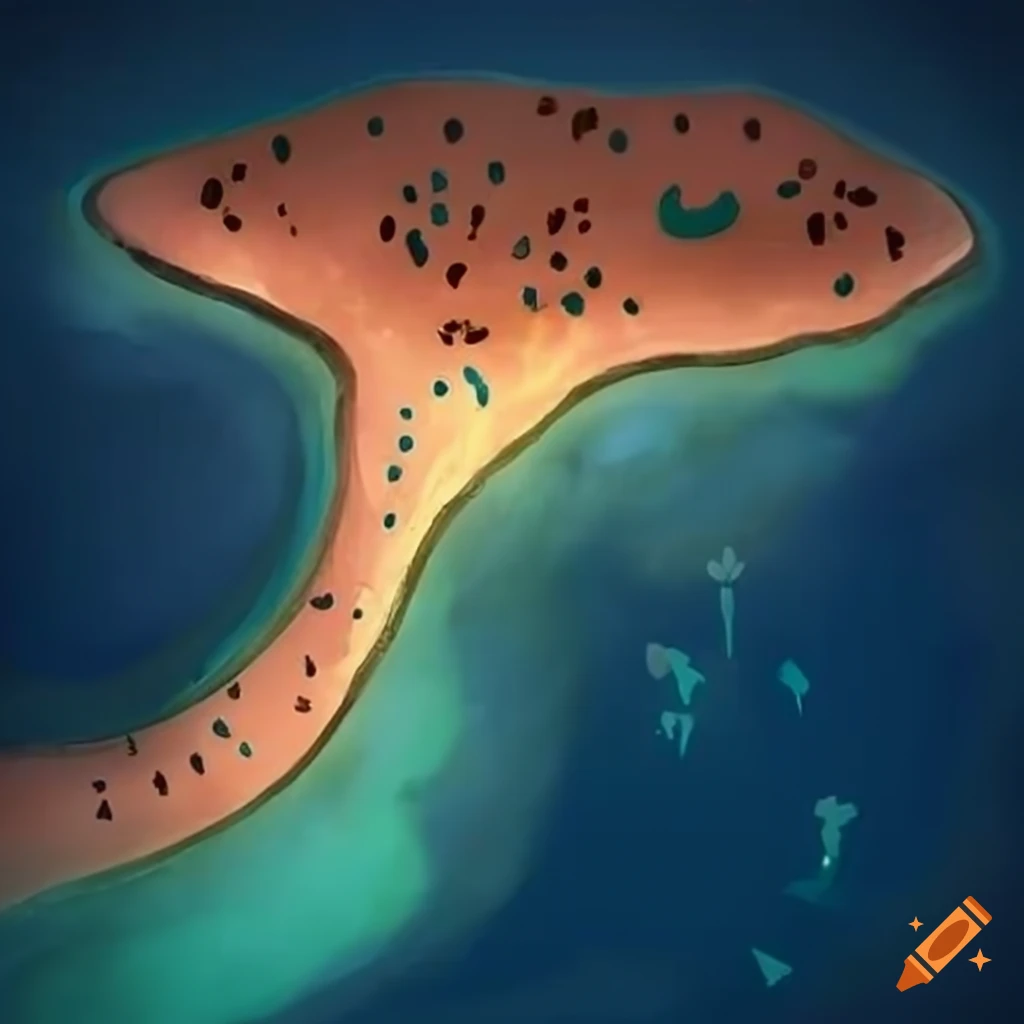 Series of interconnected islands representing individuality and ...