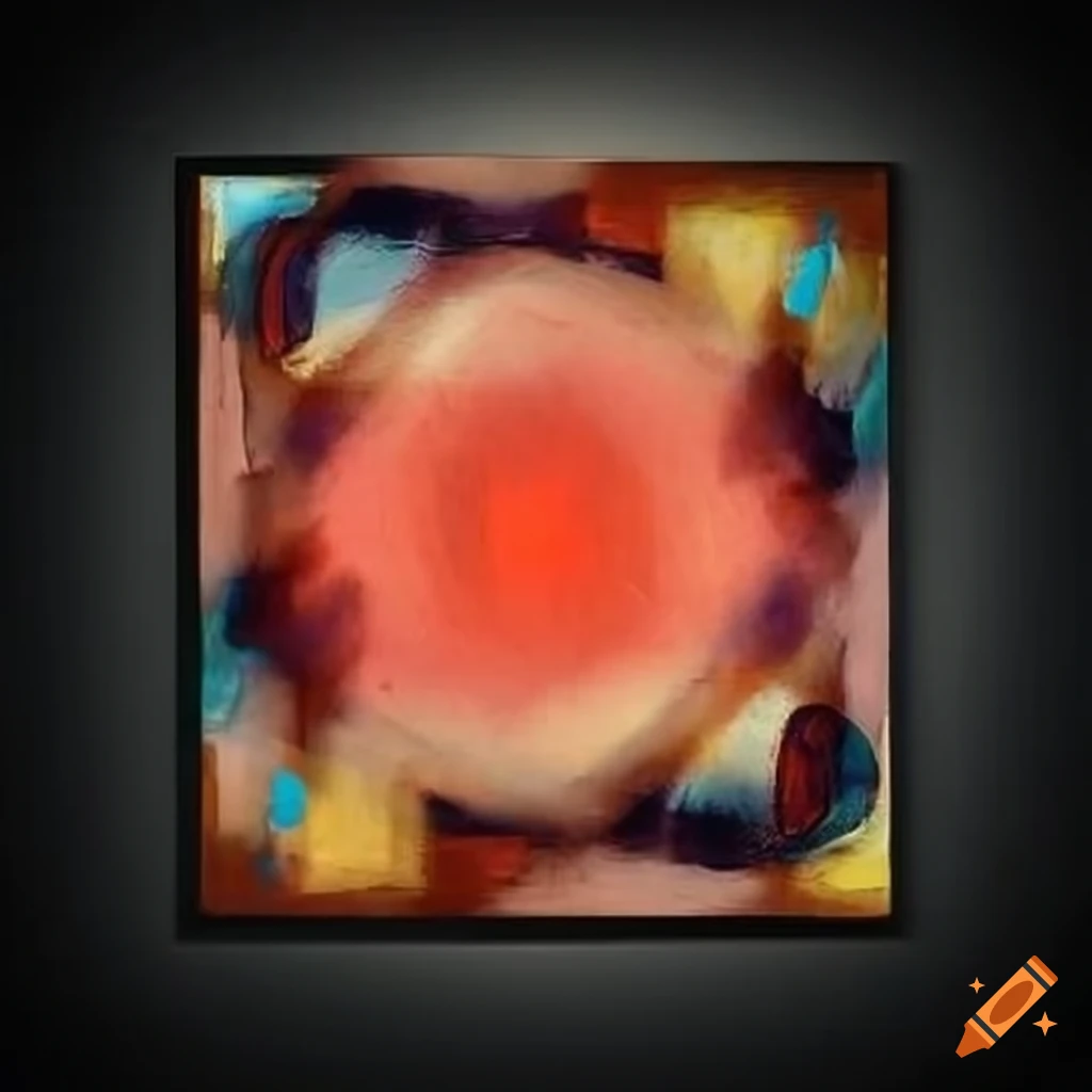 Abstract art painting with square designs on Craiyon