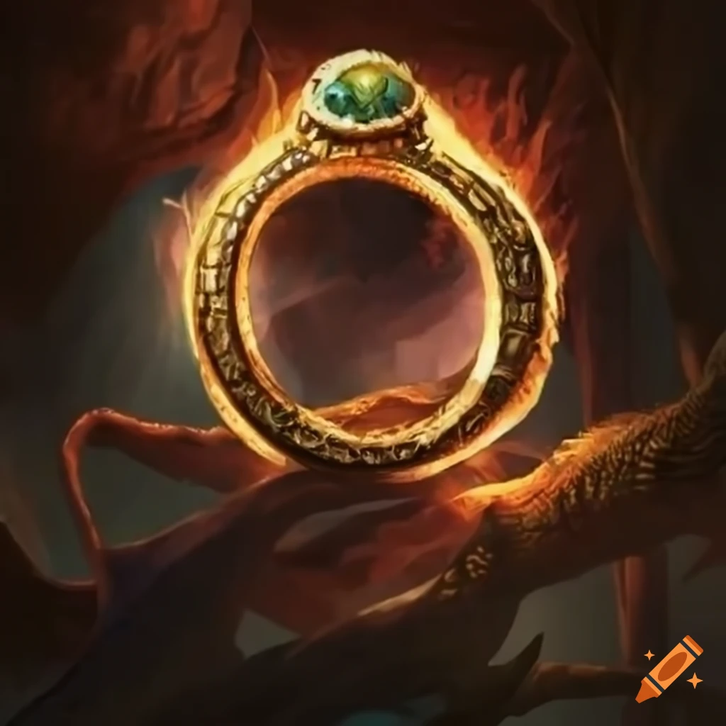 MtG style magical ring for commander Sol Ring with Dinosaurs theme on ...