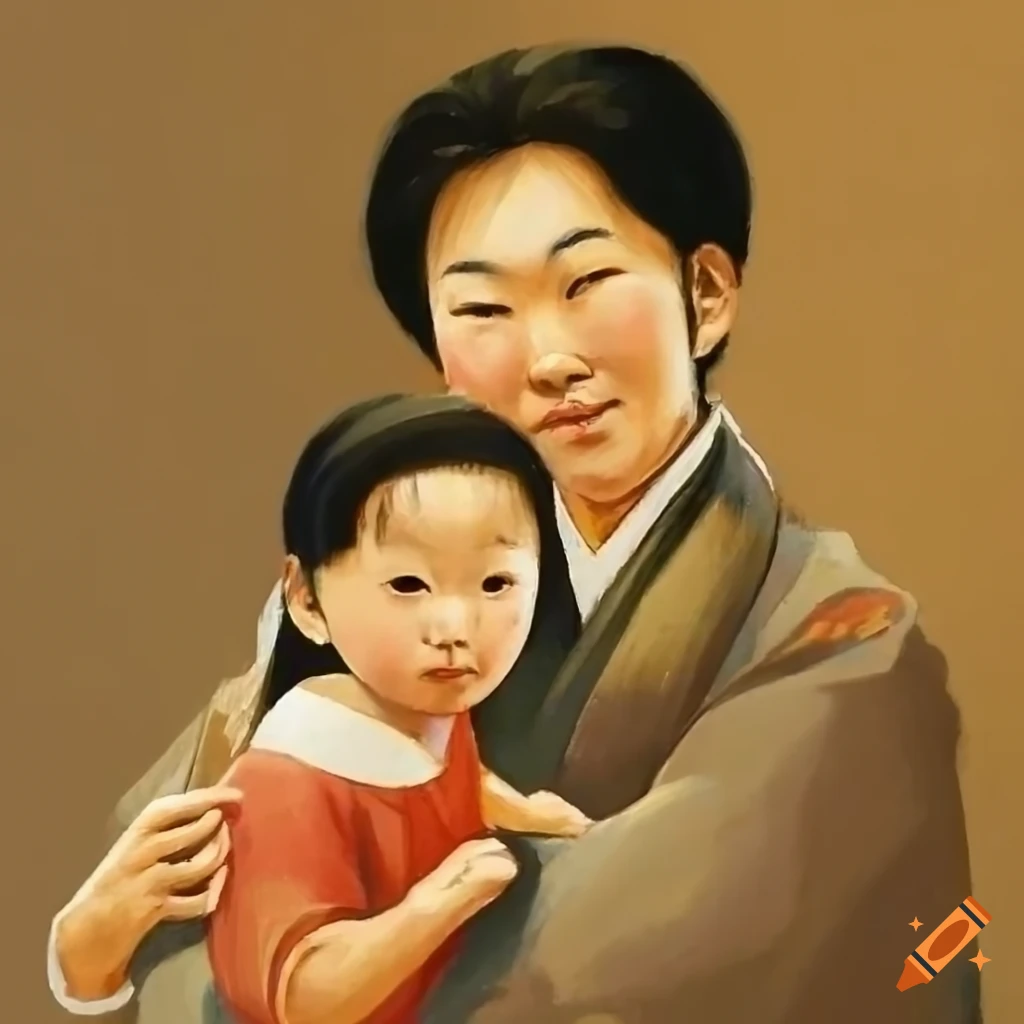 Family portrait of a large japanese family on Craiyon