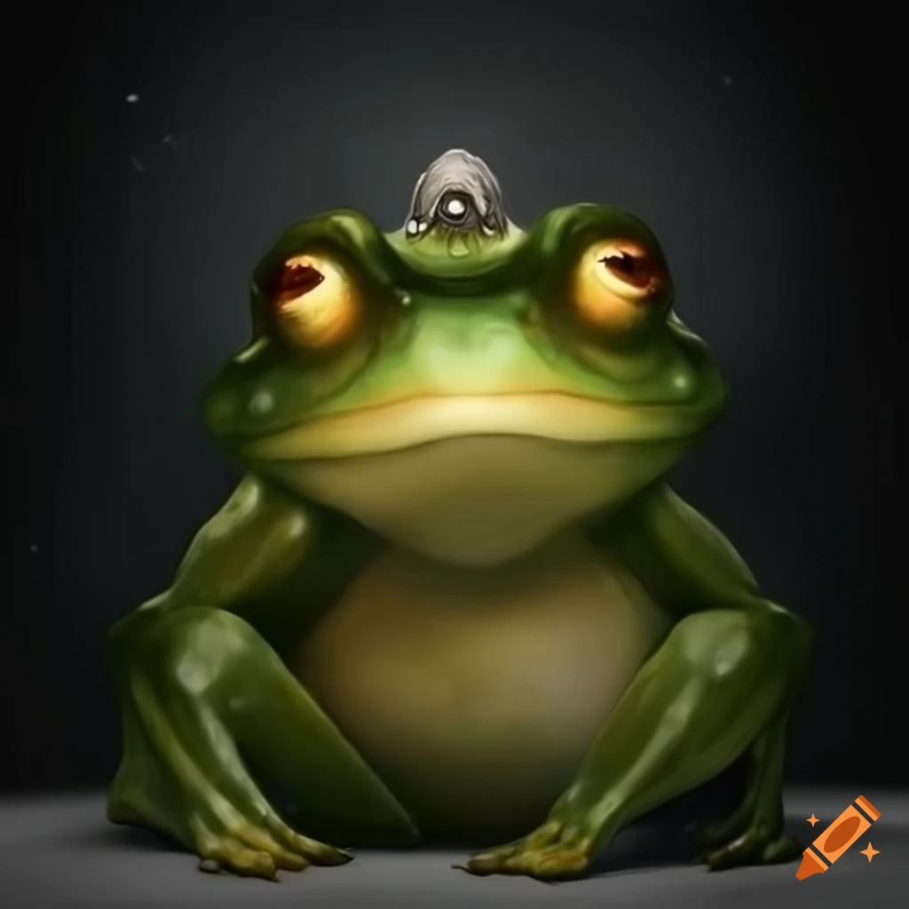 Fantasy frog person on Craiyon