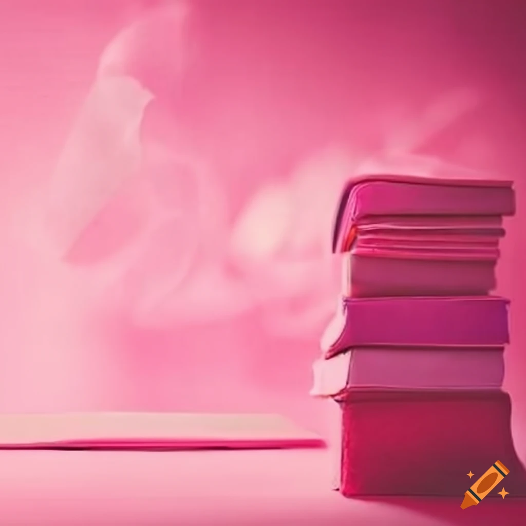 Pink books on Craiyon