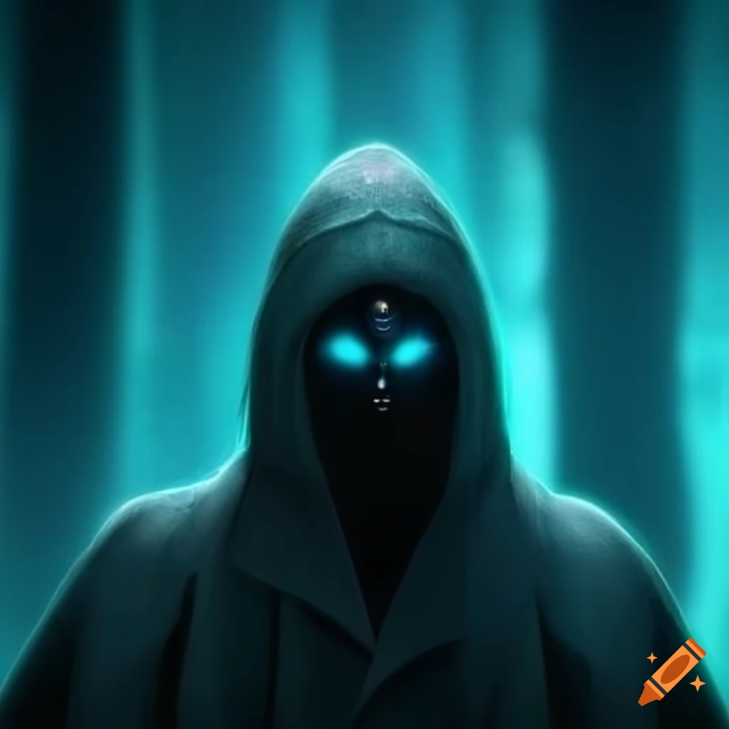 Wise mystical alien in a futuristic robe on Craiyon