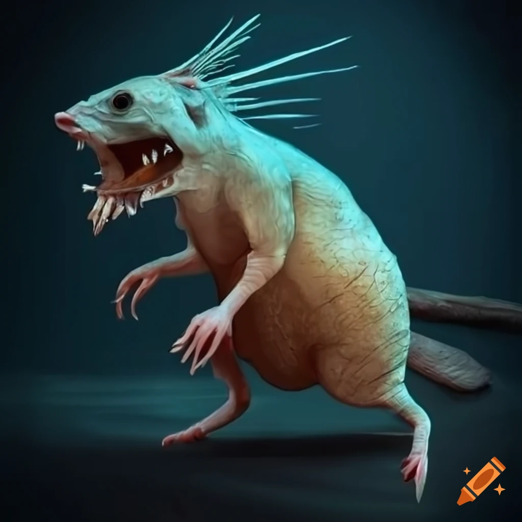 Mutant rat with fish gills on Craiyon