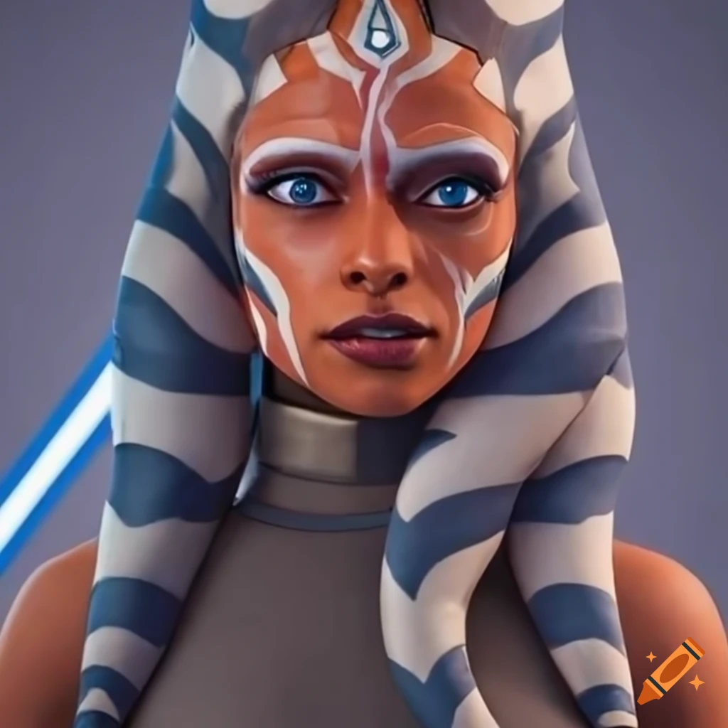 Naomi scott portraying ahsoka tano character on Craiyon