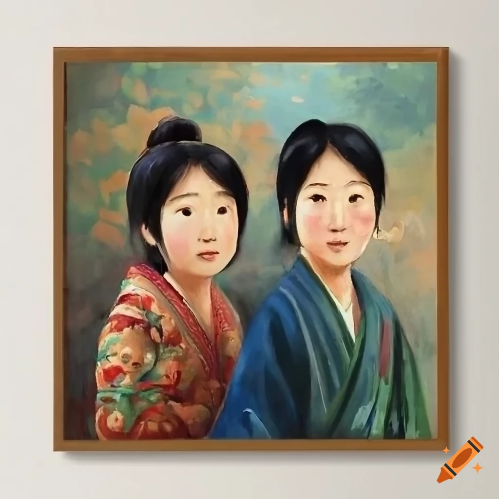 Family portrait of a large japanese family on Craiyon