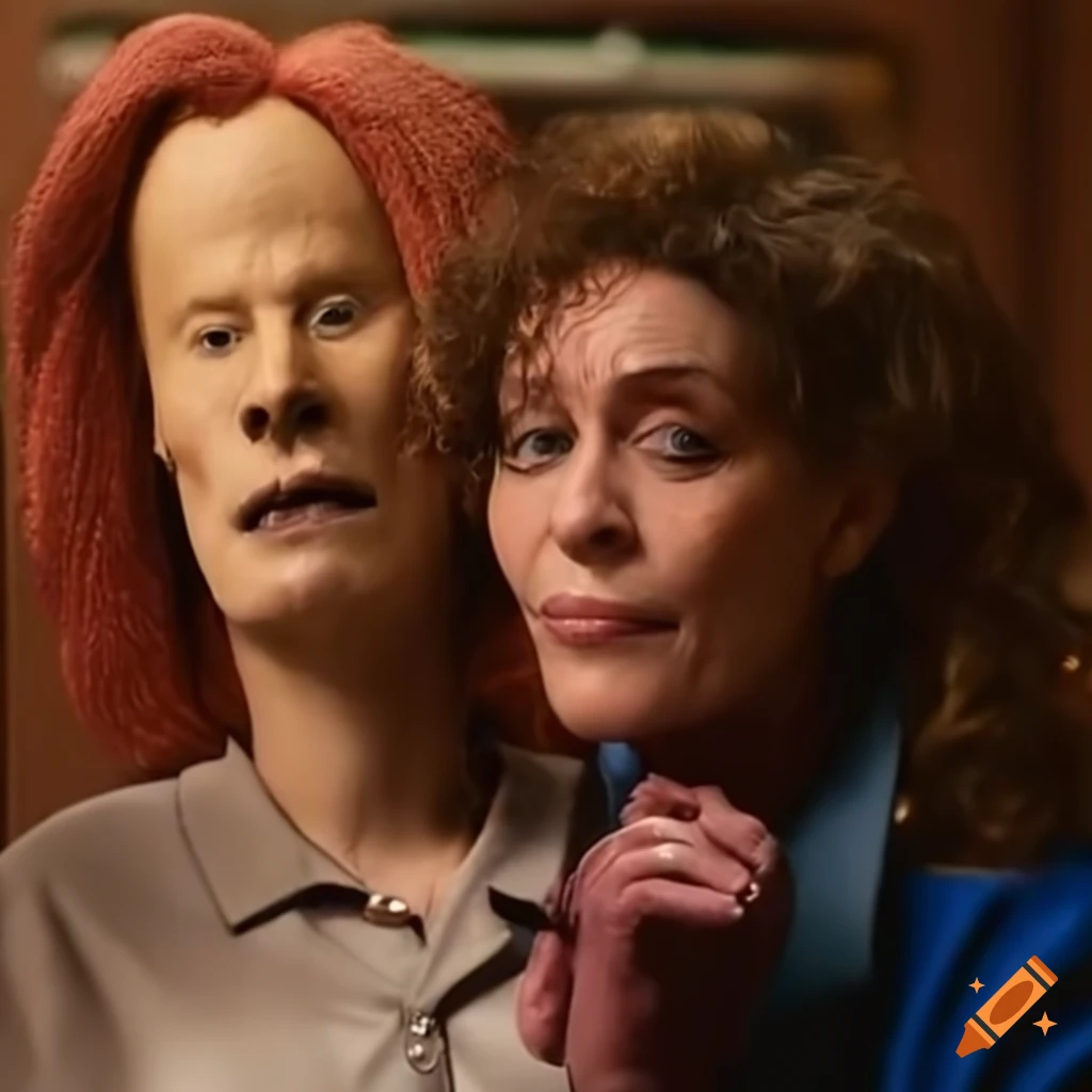 Cgi beavis and butthead at the roseanne sitcom movie set on Craiyon