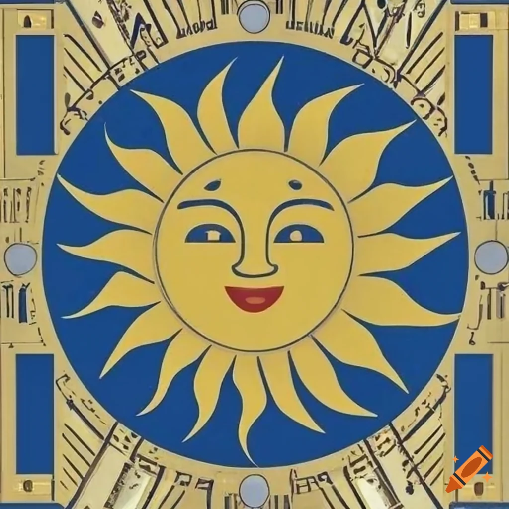 Art deco smiling sun in 2d art style on Craiyon