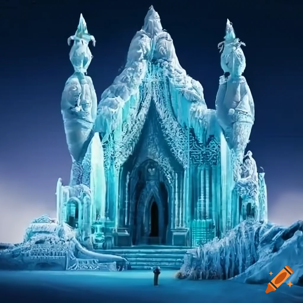 Frozen temple on Craiyon