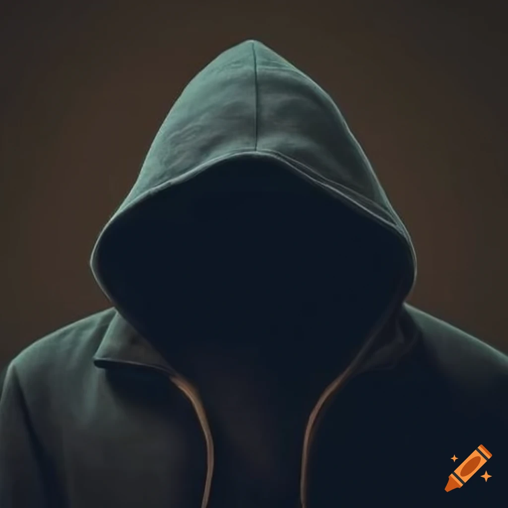Man wearing a hood on Craiyon