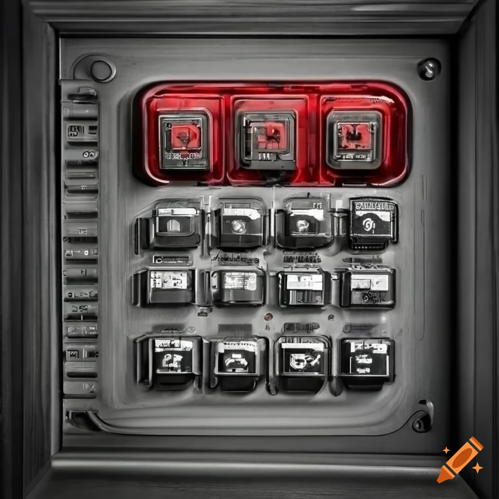 Realistic 6-item combination lock control panel on Craiyon