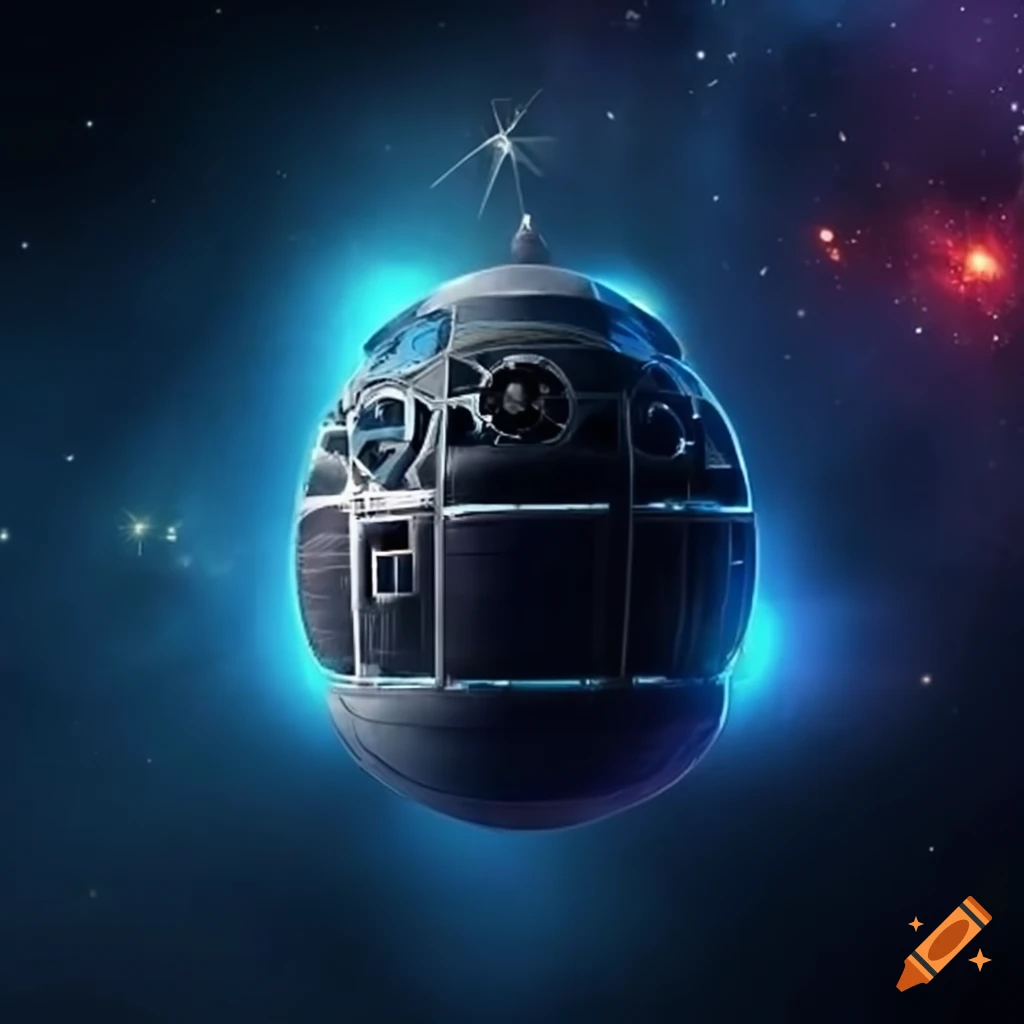 Futuristic civilization pods in space on Craiyon