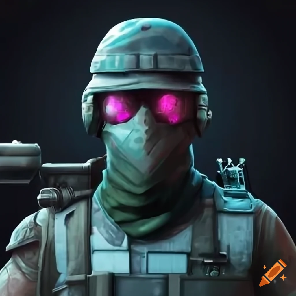 Fps video game character on Craiyon