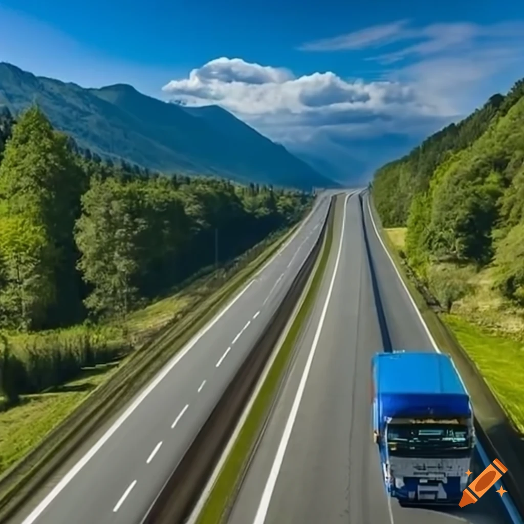 Tronçon autoroutier entre thoune et spiez on Craiyon