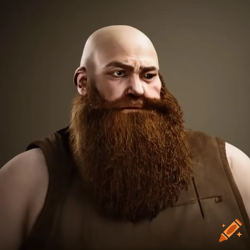 Medieval blacksmith with a big beard on Craiyon