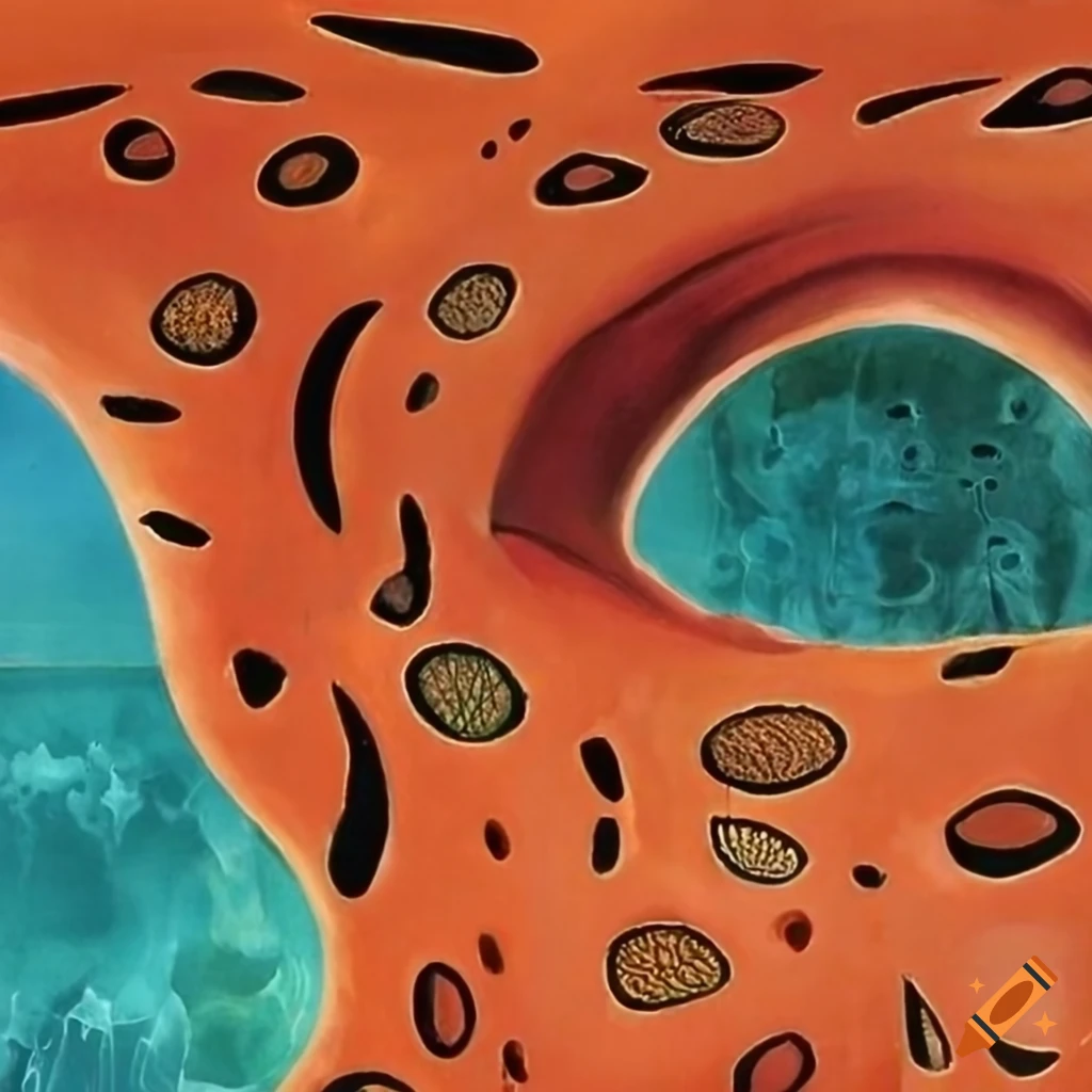 Detail of sectional view of vegetal pod coral and railway bridges in ...