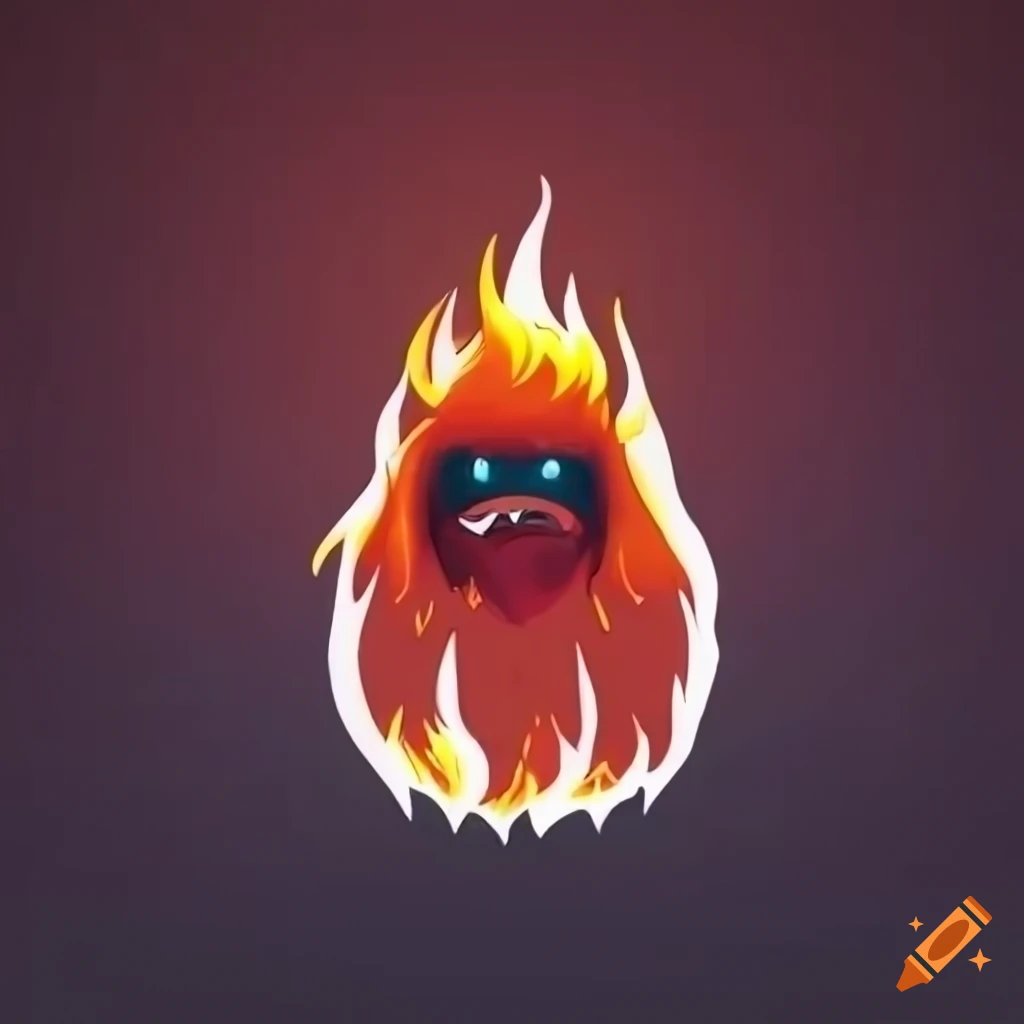 Flame yeti logo on Craiyon