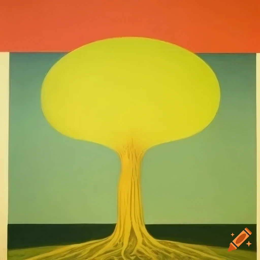 Roots painting by george tooker with bright colors on Craiyon
