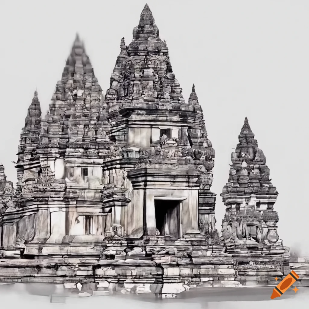 Prambanan temple with javanese modern culture on Craiyon