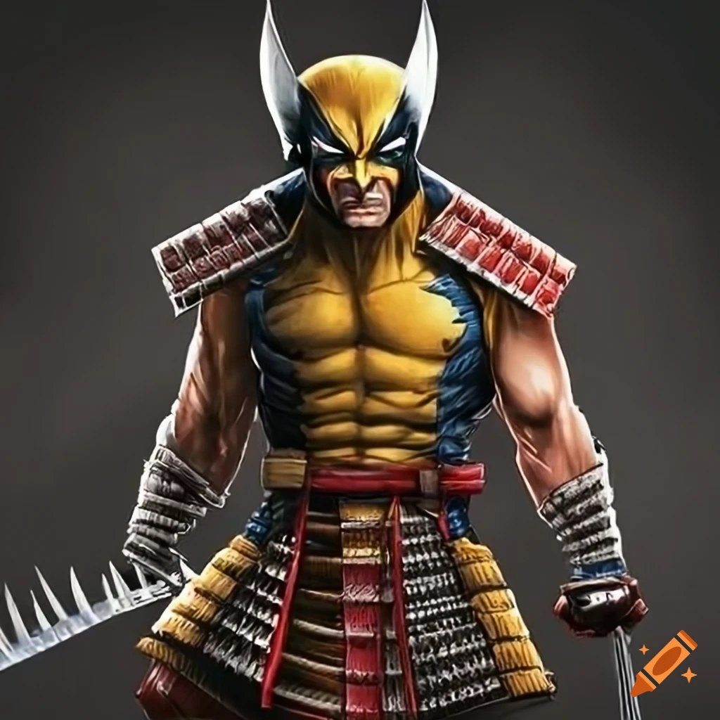 Wolverine in samurai armor on Craiyon