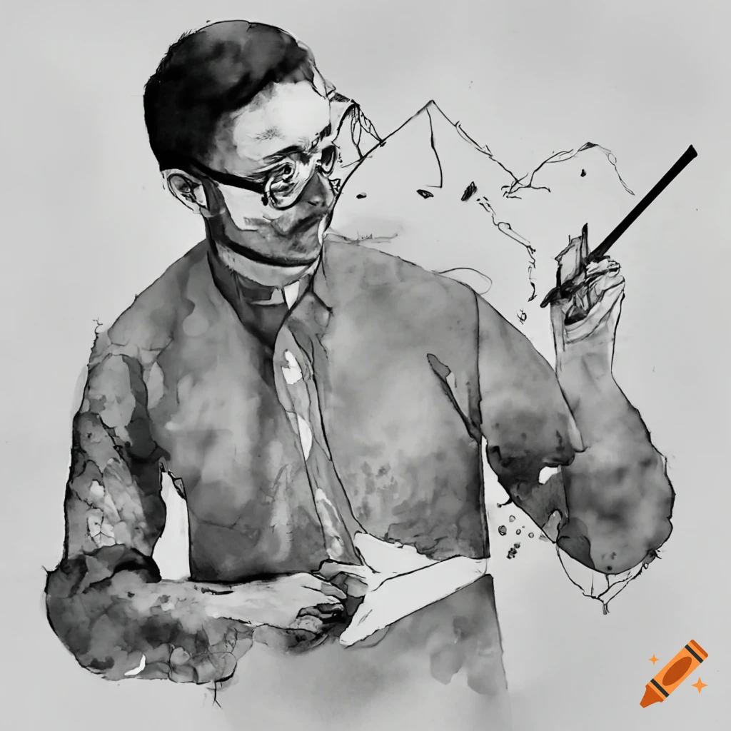 Male math teacher on Craiyon