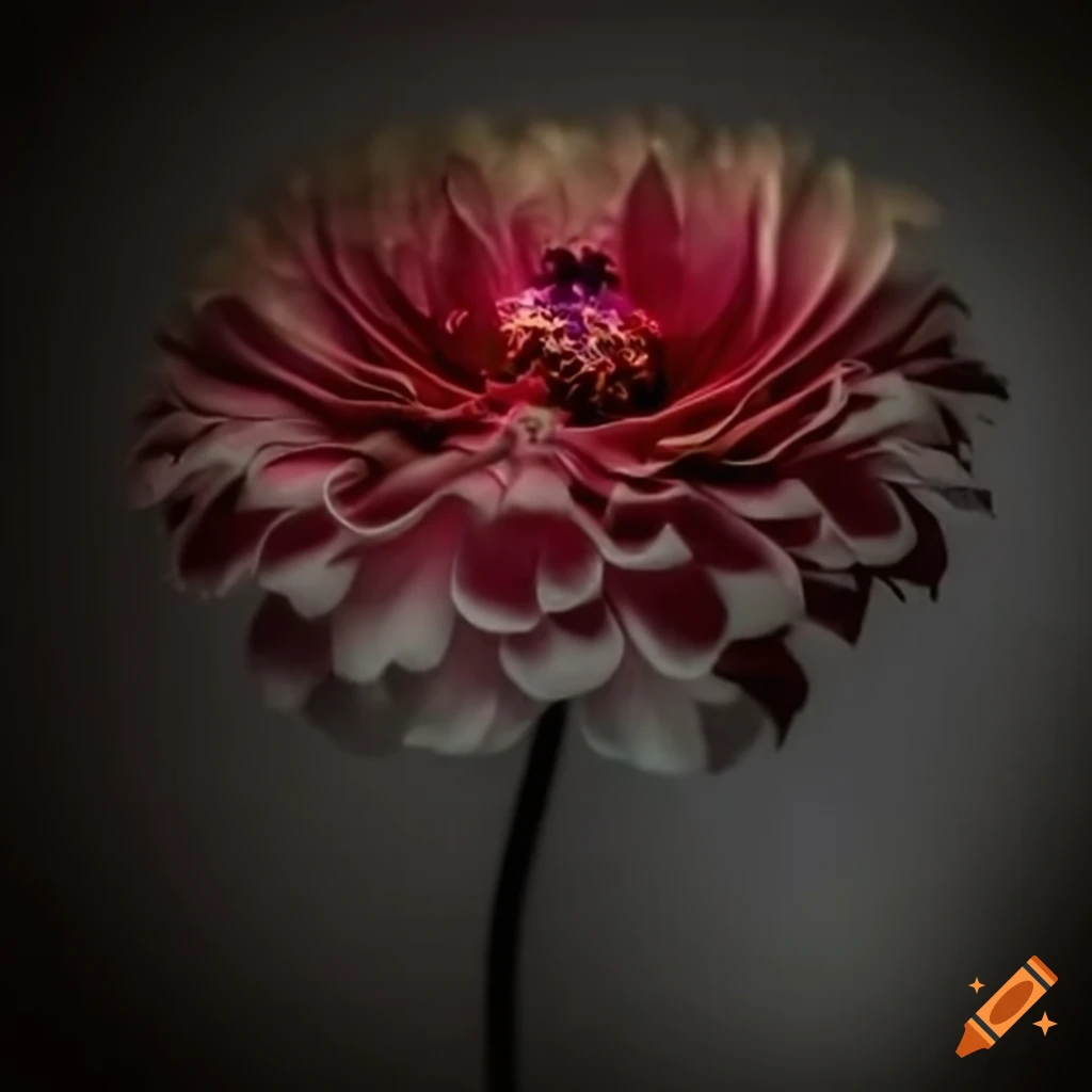 Artistic representation of death as a flower on Craiyon