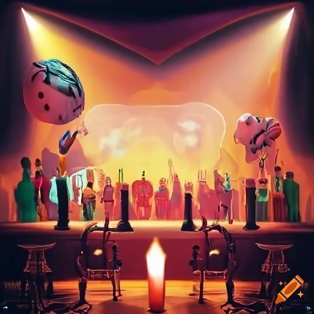 Competitive drinking contest stage on Craiyon