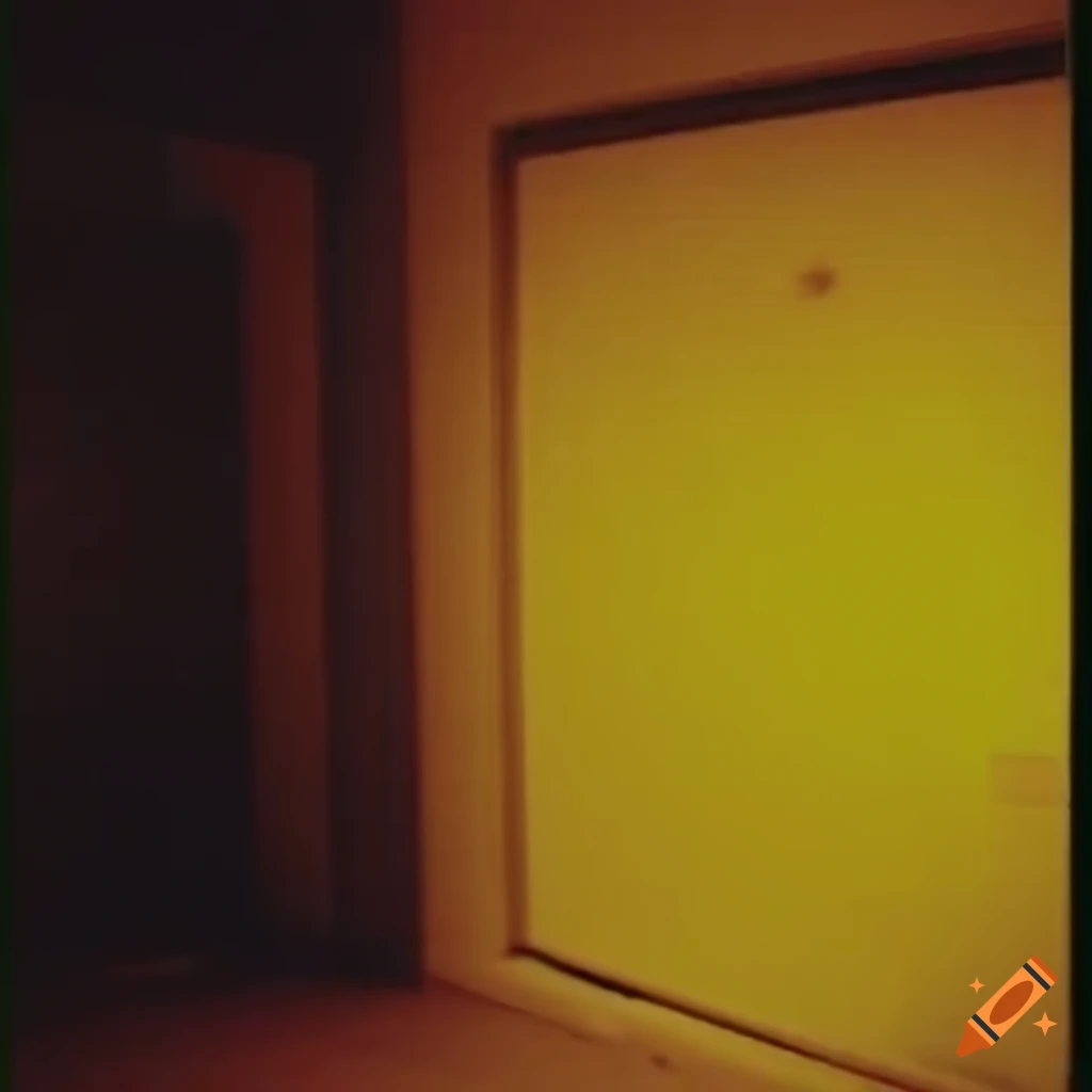 Low resolution, lo-fi vhs aesthetic in yellow tones on Craiyon