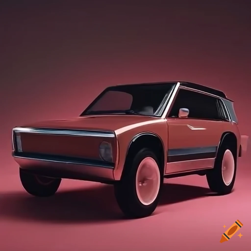 Tesla suv with 1970s vintage design on Craiyon