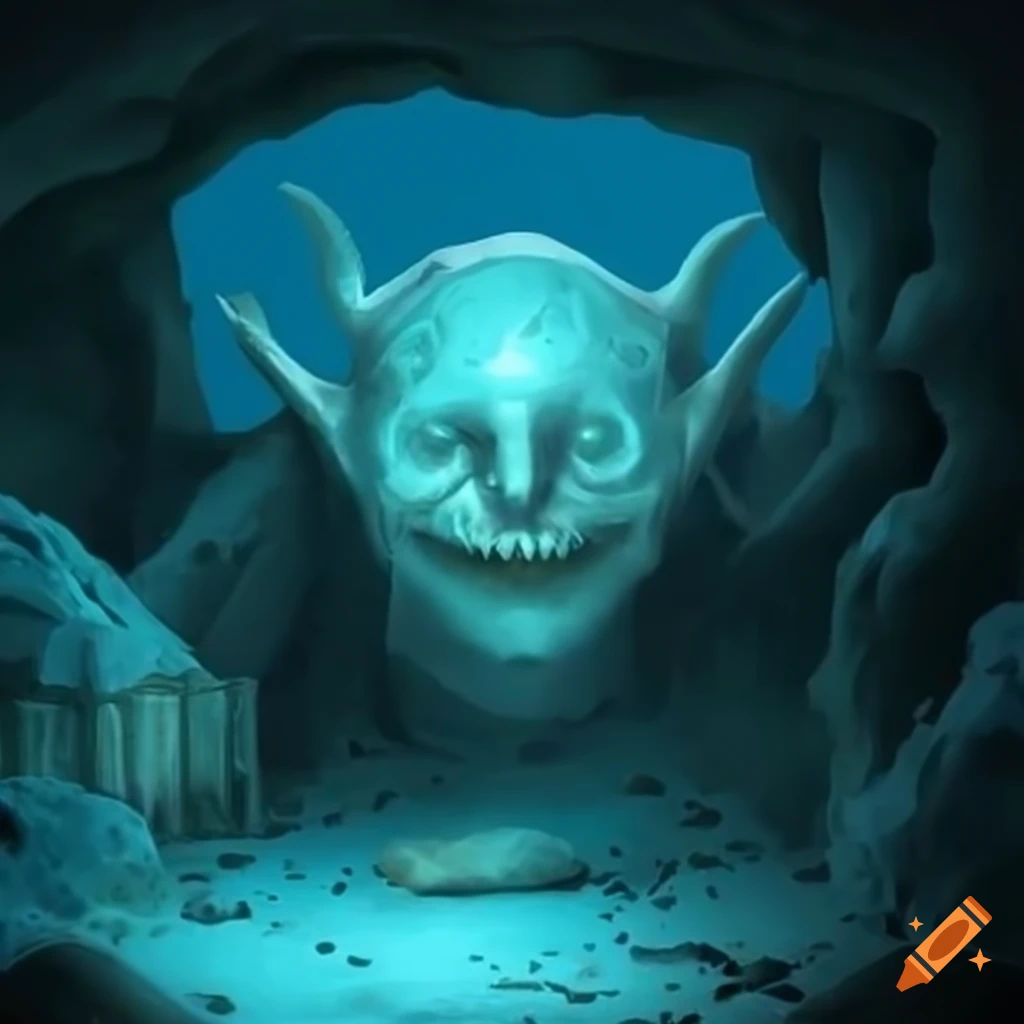 Fantasy world made of white goo from a goblin's perspective on Craiyon