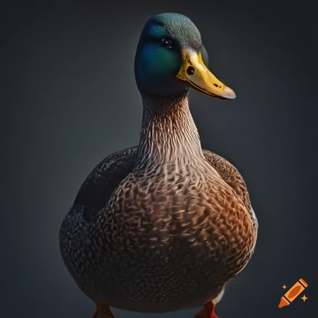 Many ducks gathered together on Craiyon