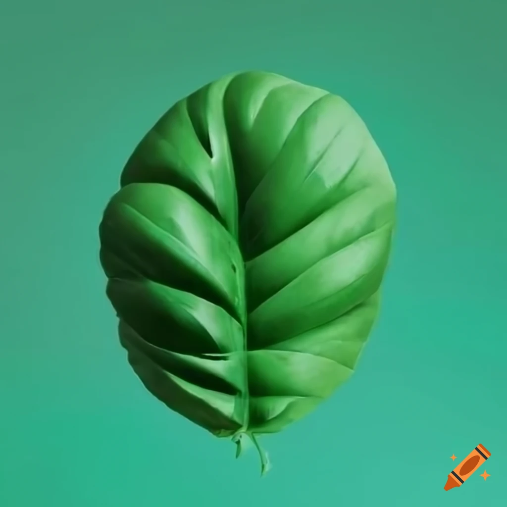 Minimalist basil leaf on Craiyon