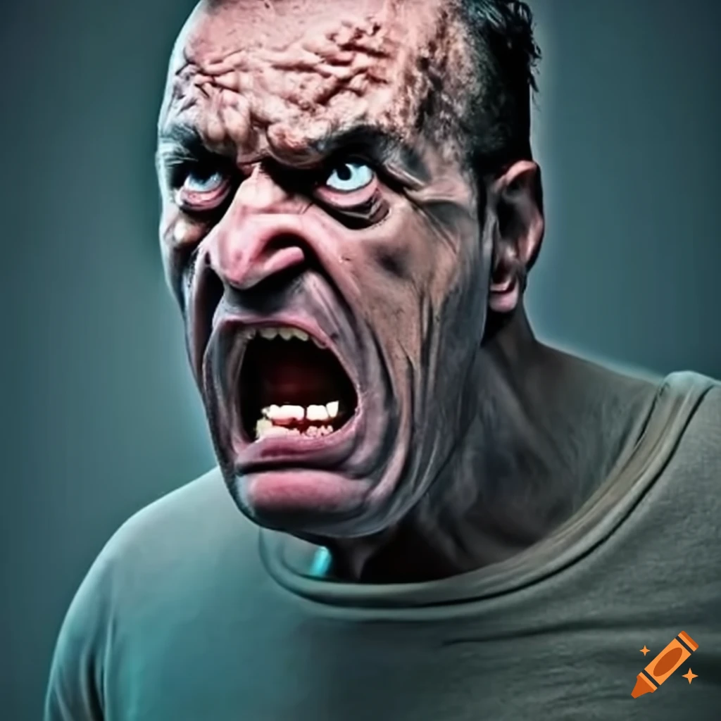 Angry man on Craiyon
