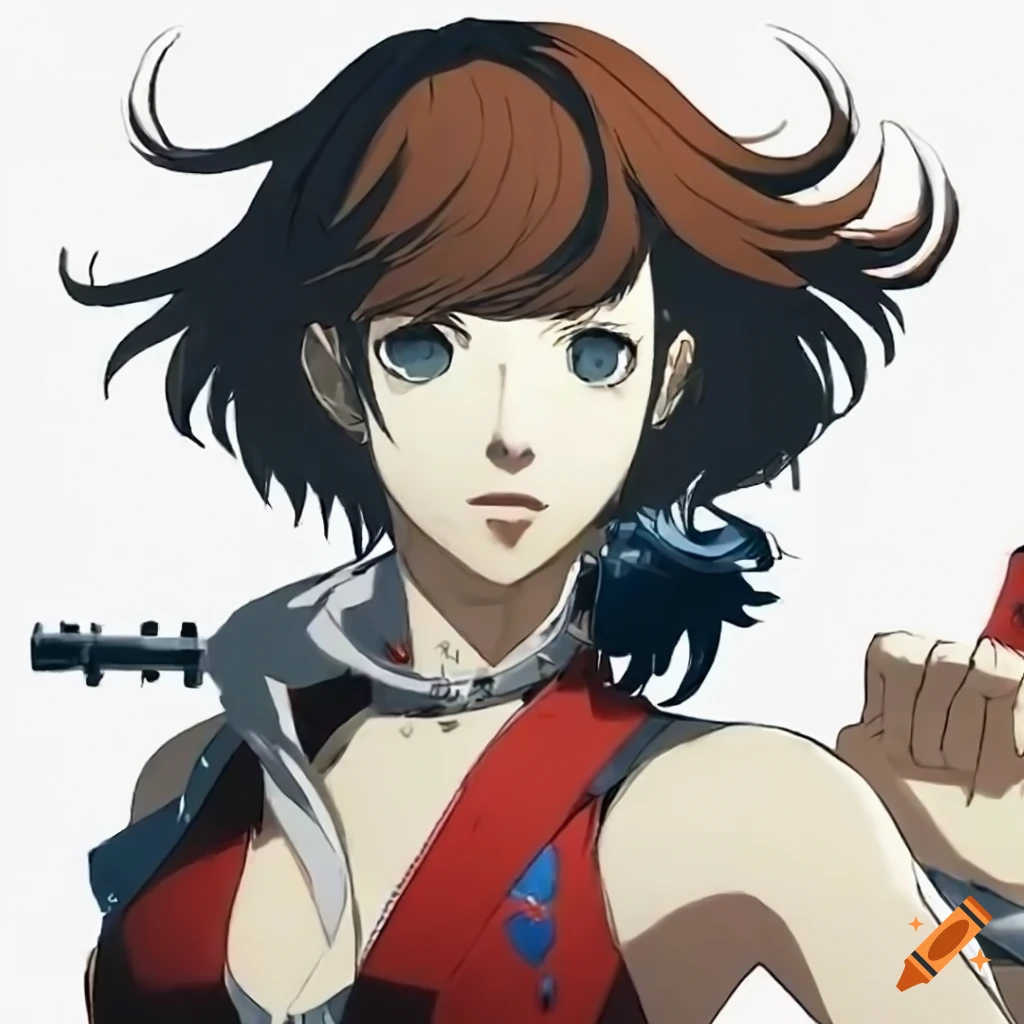 Persona 3 reload with a female protagonist on Craiyon