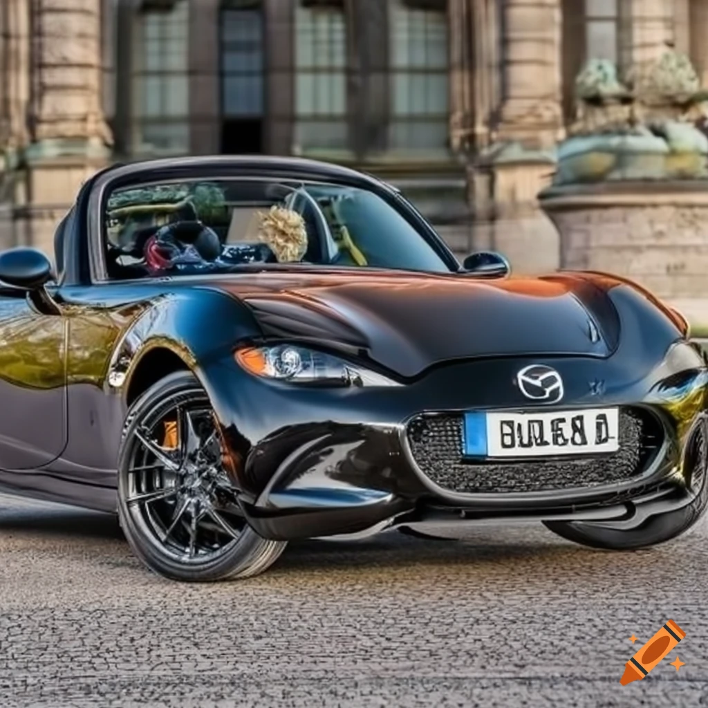 Black metallic mazda mx-5 nd special edition sakura in front of ...