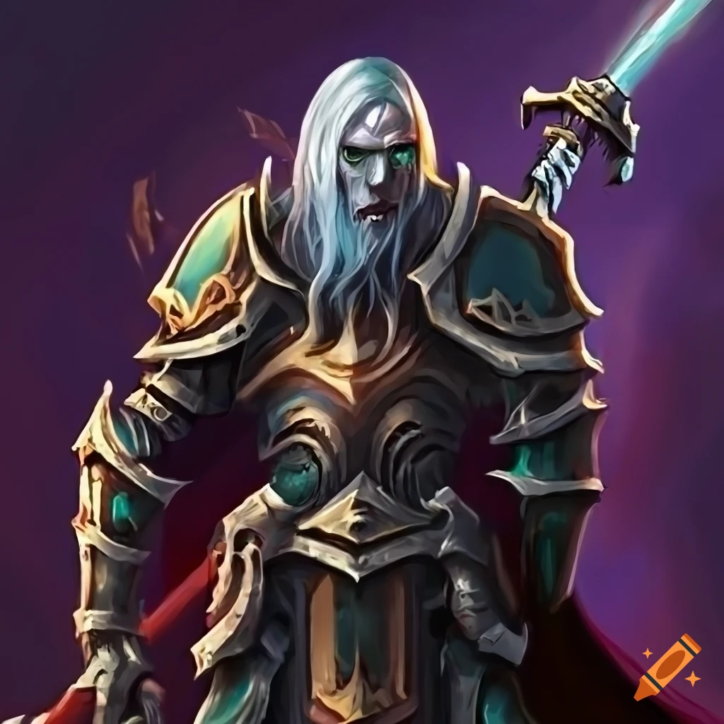 Undead paladin character artwork on Craiyon