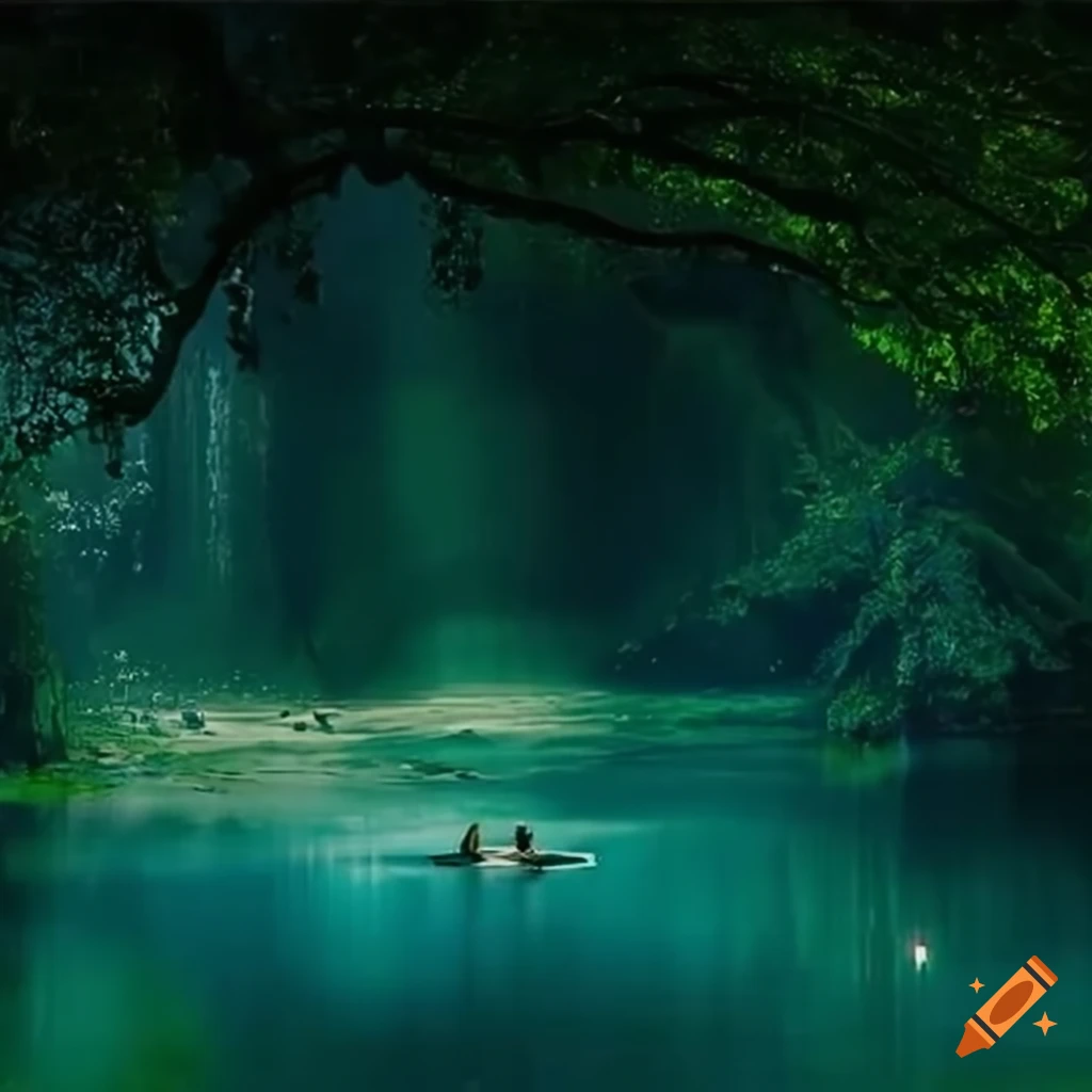 Serenity inspired by the scenery from Avatar The Way of Water on Craiyon