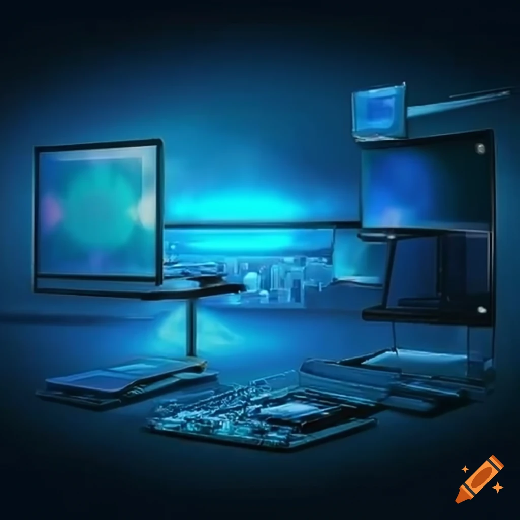 Electronic screens on Craiyon