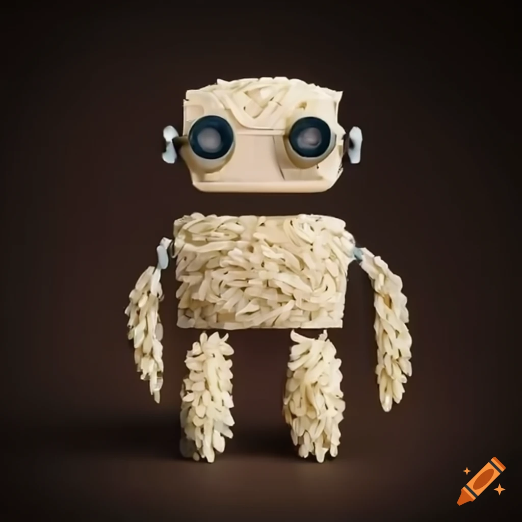 Rice robot sculpture on Craiyon