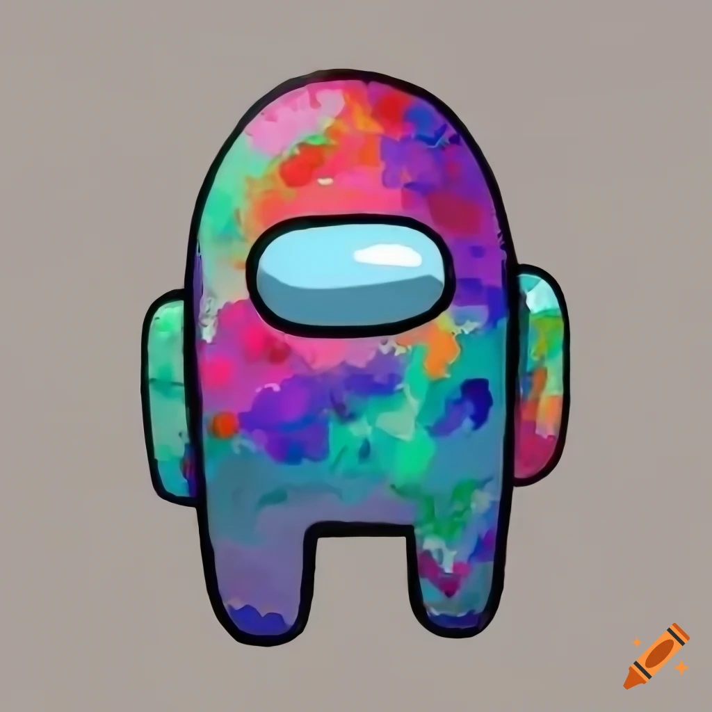 Crewmate and imposter characters from among us game on Craiyon