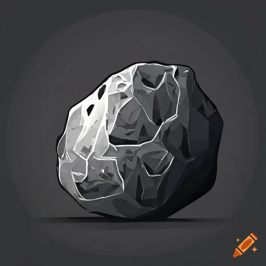 Cratered space rock with jagged edges on Craiyon