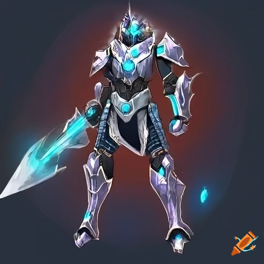 Cosmic space knight in astral armor with anime style weapons on Craiyon
