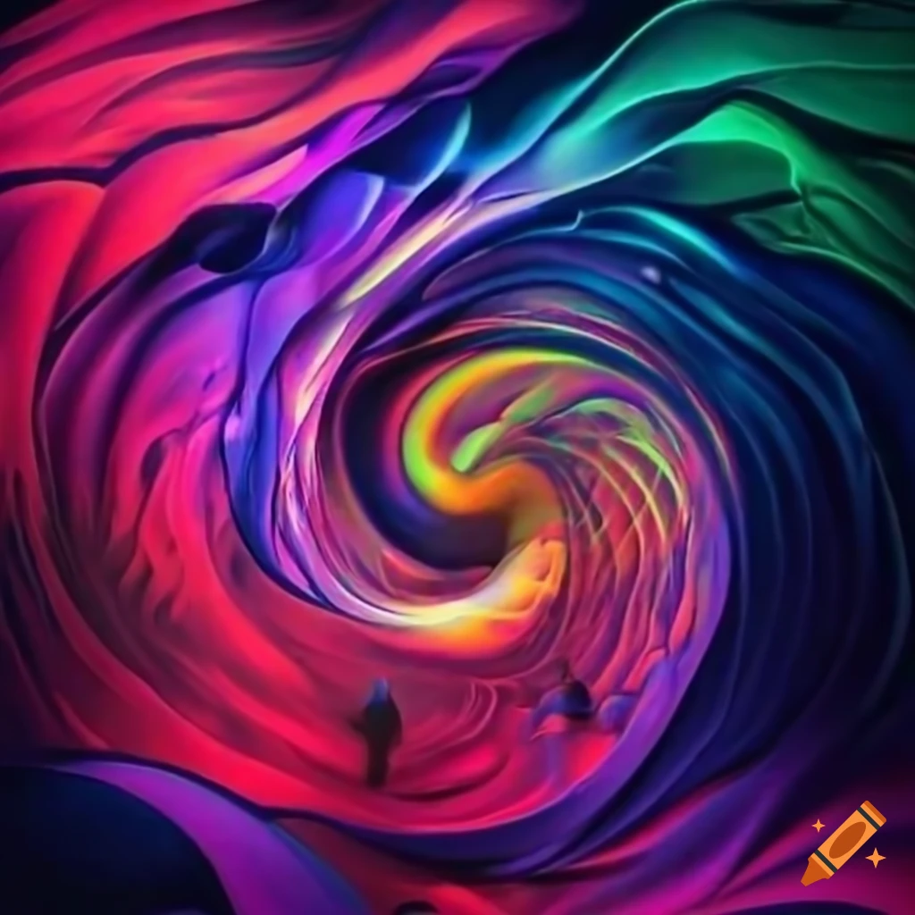 Abstract psychedelic art on Craiyon